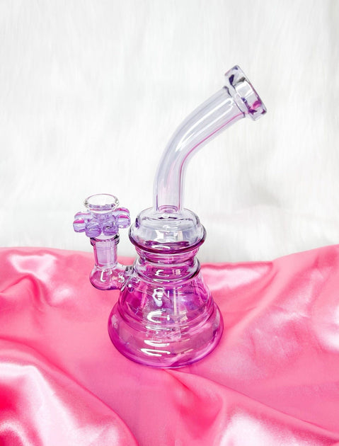 Iridescent Girly Dab Rig | Purple Iridescent Dab Rig