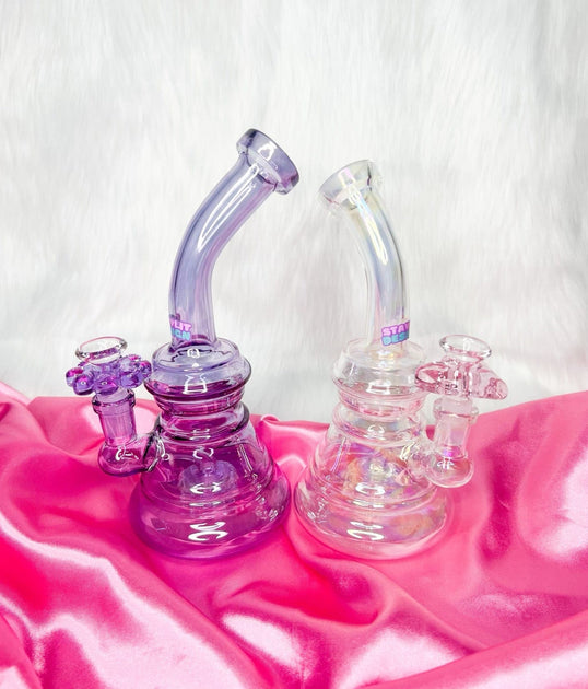 Iridescent Girly Dab Rig | Purple Iridescent Dab Rig
