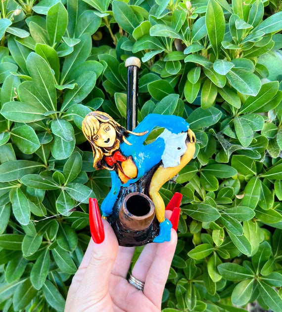 Sexy Sailor Ceramic Hand Pipe | Sexy Lady Bamboo Pipe