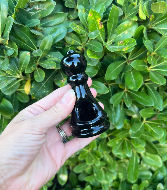 ♟️ Black Pawn Chess Piece Hand Pipe | Stylish Glass Pipe by StayLit