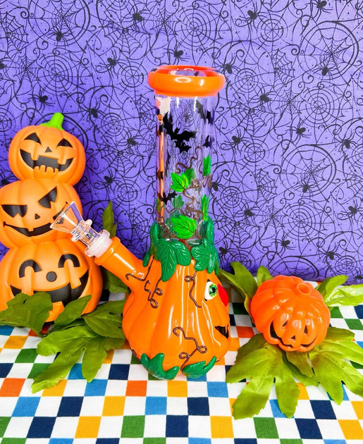 Mr Pumpkin Beaker Bong | Cute Pumpkin Glass Bong