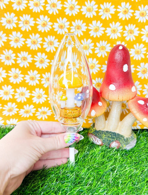 Yellow Mushroom Nectar Collector | Yellow Mushroom Dab Straw