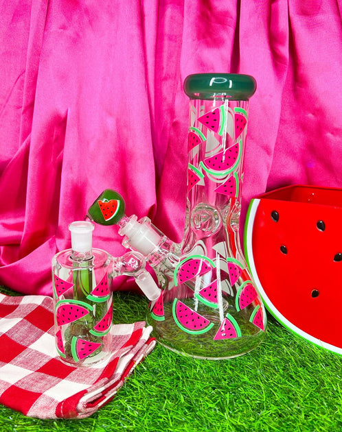 Tasty 10 Inch Watermelon Bong With Matching Ash Catcher|StayLit Design