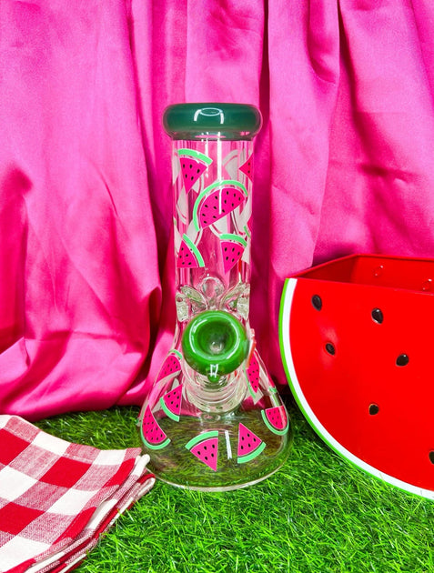 Tasty 10 Inch Watermelon Bong With Matching Ash Catcher|StayLit Design