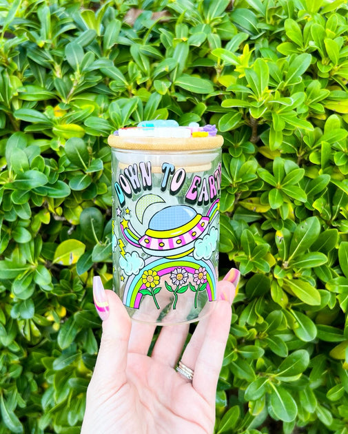 Down To Earth Space Stash Jar|Cute Stash Jar|Space Stash Jar