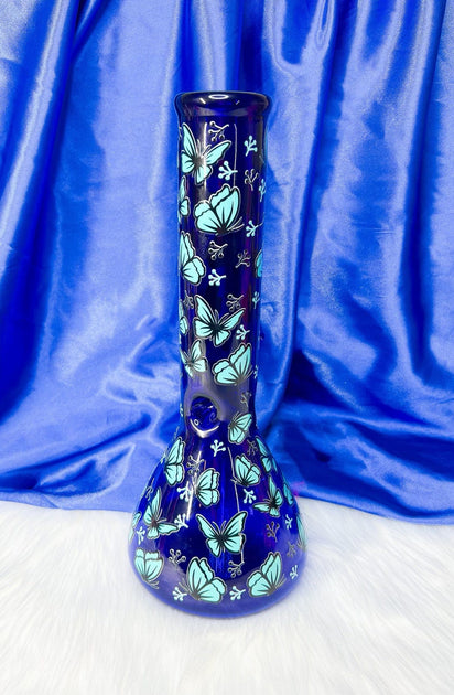 Amber Beehive 12in Bong| Beehive Pipe| Bee Water Pipe