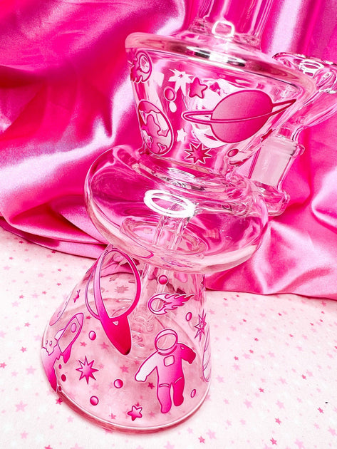 Blue Astronaut 16in Space Bong With Chandelier Perc| Planet Bong