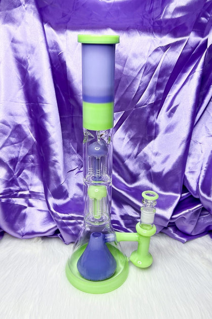 Milky Purple 18” Triple Perc Bong | Smooth Hits & Collector Rig 💜
