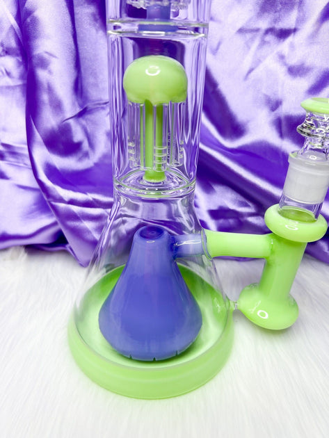 Milky Purple 18” Triple Perc Bong | Smooth Hits & Collector Rig 💜