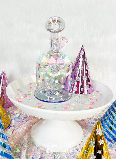 🎂 Birthday Cake Iridescent Dab Rig | 6" Treat