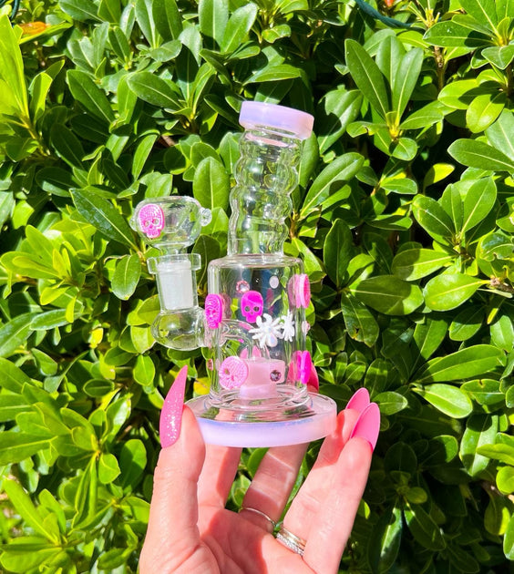 Get Spooked: Ghost Face Halloween Dab Rig with Matching Black Bowl