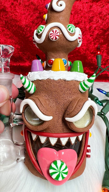 Angry Gingerbread Heady Glass Water Pipe/Dab Rig|StayLit Design