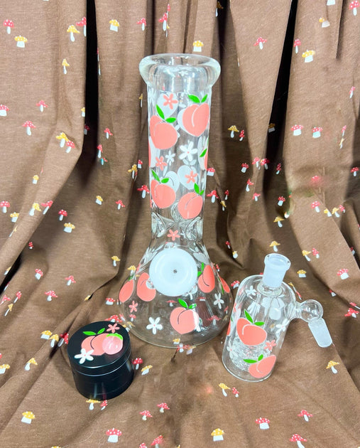 Sweeten Your Sessions with Our 10-Inch Juicy Peach Bong Set