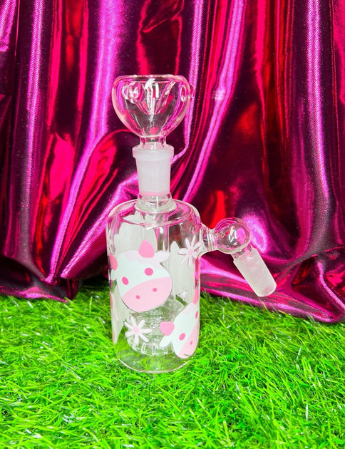 Moovin' & Groovin' with Our 10-Inch Pink Cow Bong Set| StayLit Design