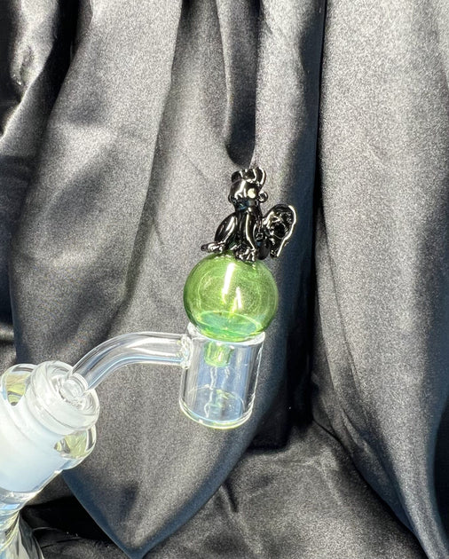 Black Rainbow Dichro Bubble Carb Cap | StayLit Design