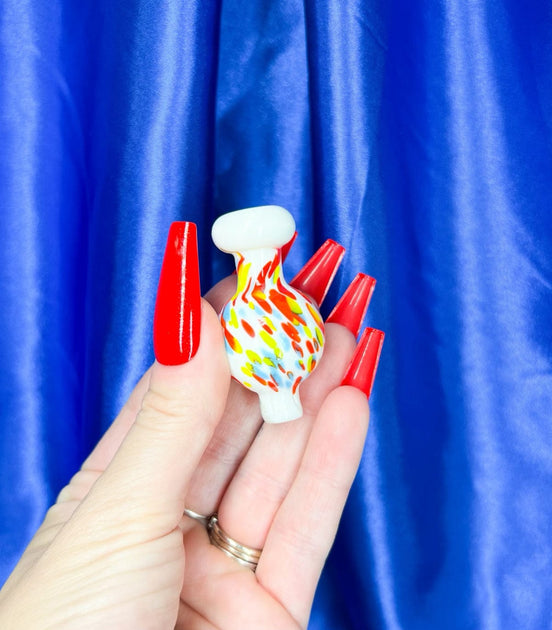 Black Rainbow Dichro Bubble Carb Cap | StayLit Design