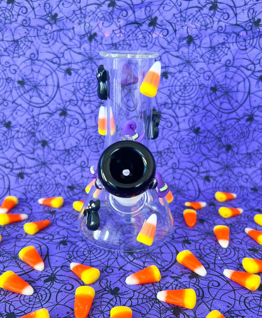 Get Spooked: Ghost Face Halloween Dab Rig with Matching Black Bowl