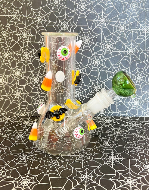 Get Spooked: Ghost Face Halloween Dab Rig with Matching Black Bowl