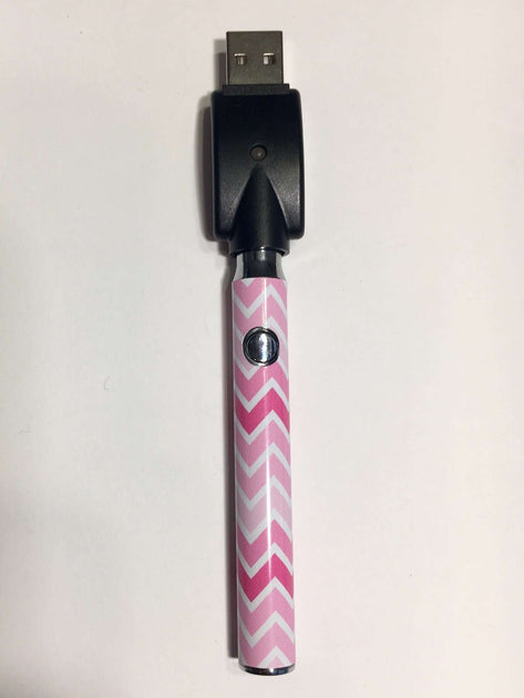 510 Pen Battery Pink White Chevron Vape Pen | StayLit Design