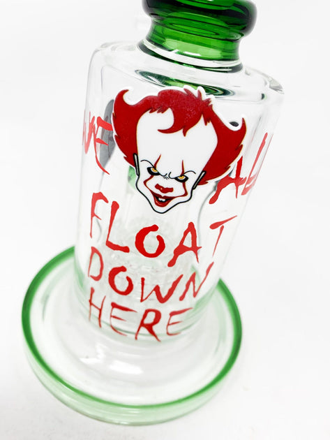 🎈 Pennywise Clown Dab Rig 🎃 | 9″ Horror Movie Green Water Pipe 💀🩸