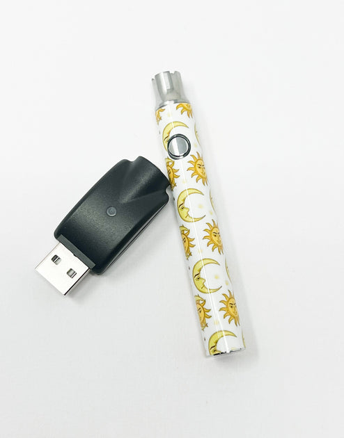 510 Threaded Yellow Sun & Moon Battery| Custom Weed Pen